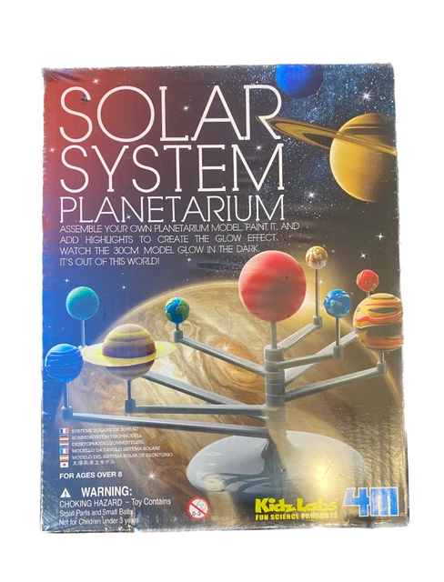 SOLAR SYSTEM PLANETARIUM Model Kit Kidz Labs 4M Glow in the Dark Planet ...
