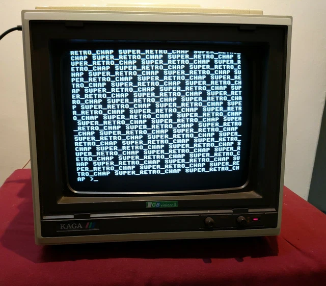 12& TAXAN COLOUR CRT Monitor KS12r301s-bn AppleII/III NECPC8001 IBM CGA ...