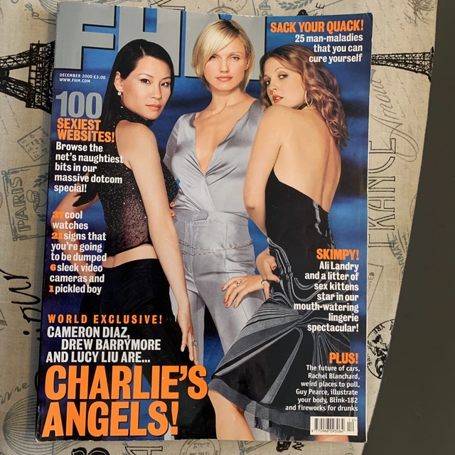 FHM MAGAZINE DEC 2000 Charlies Angels Cameron Diaz. Drew Barrymore ...