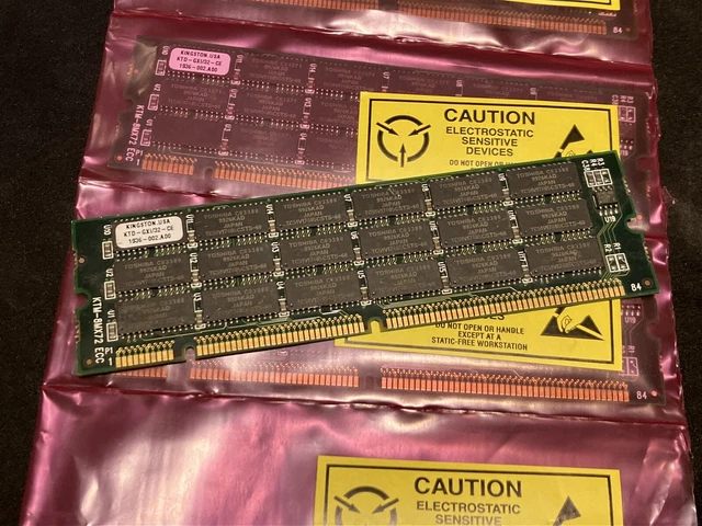 4X 32MB KINGSTON ECC Unbuffered EDO RAM DIMM 168-Pin 4Mx72 Memory 3.3V ...