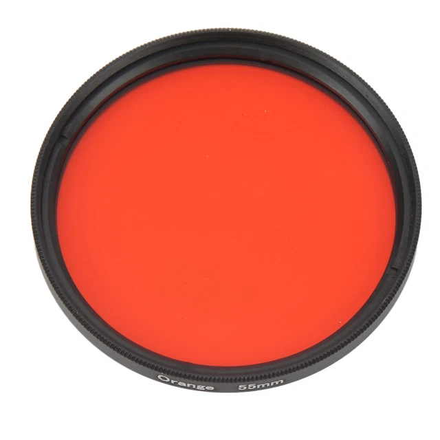 (ORANGE)FILTRE 'OBJECTIF COULEUR Rond De 55 Mm Pour Objectif 'appareil ...