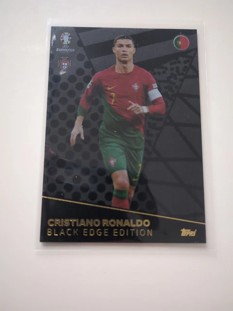 MATCH ATTAX UEFA Euro 2024 Cristiano Ronaldo Black Edge Edition No Be7 £4.35 - PicClick UK