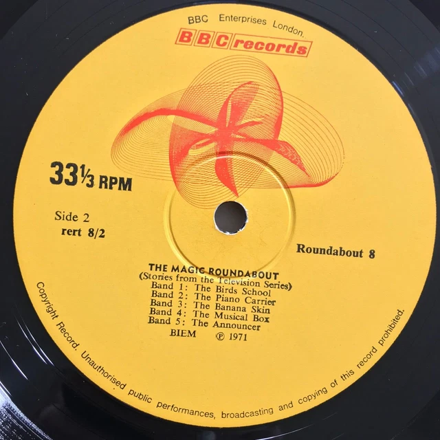 THE MAGIC ROUNDABOUT BBC Childrens Television Story Vinyl LP 1971 Eric ...