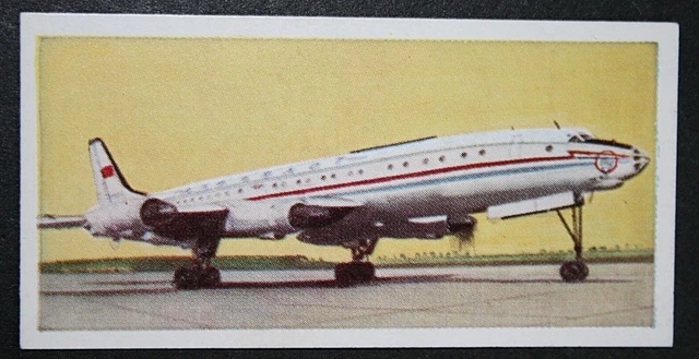 TUPOLEV TU 114 Airliner USSR 1960's Illustrated Card WC14 EUR 4,73 ...