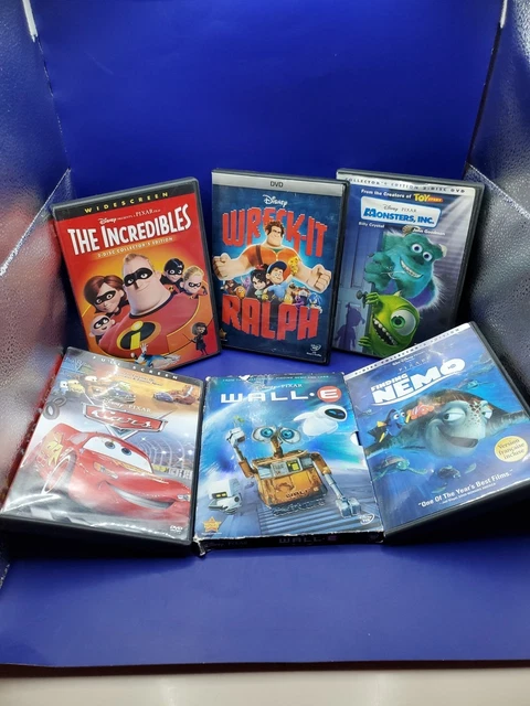 LOT OF 6 DVD Disney Pixar Finding Nemo Walle Cars Monsters Inc ...
