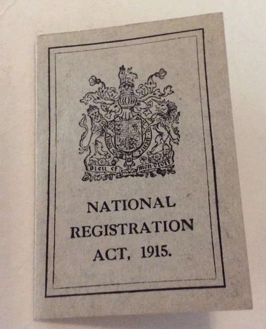 WW1 NATIONAL REGISTRATION Act 1915 identity card Charminster Dorchester ...