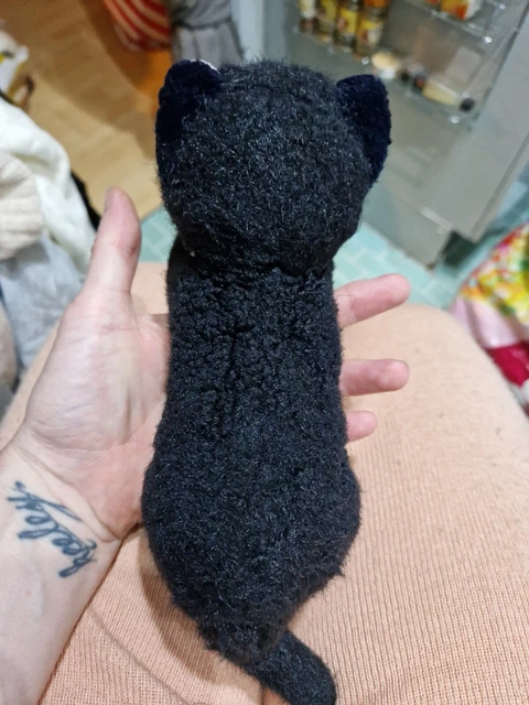 RUSS BERRIE ‘BUTTONS’ Cat Stuffed Animal Black White Tuxedo Kitten No ...