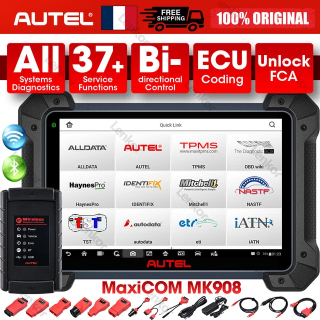 AUTEL MAXICOM MK908 MS908S Pro Auto scanners OBD Systèmes Complète ...