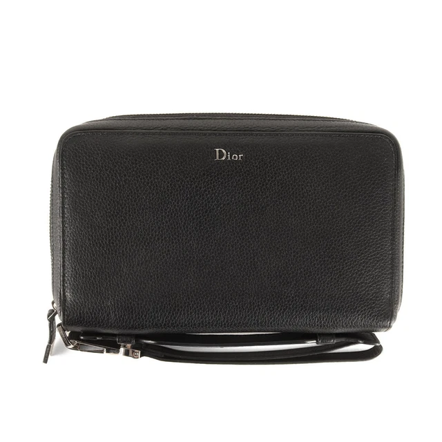 DIOR HOMME GRAINED Leather Organizer (20-BO-0138) Black Men's K4615 £ ...