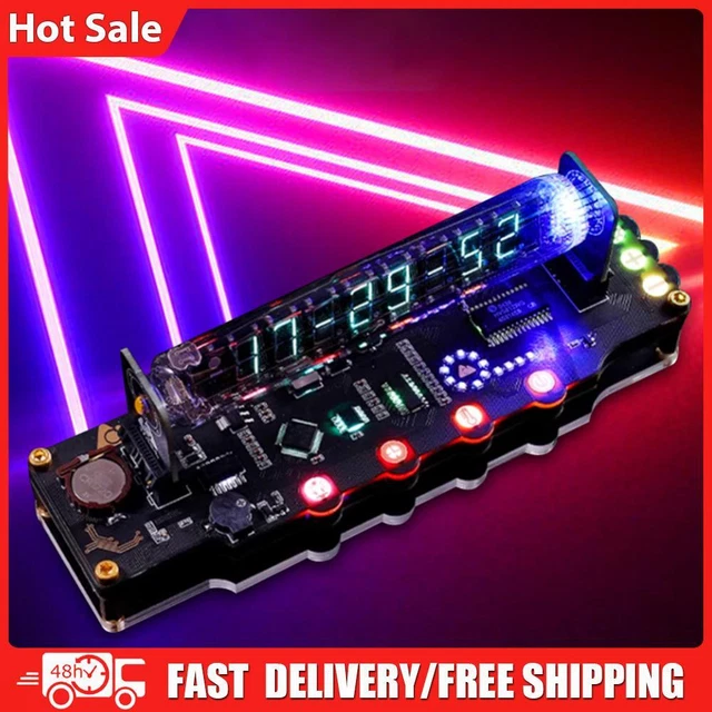 TECHNOLOGY FLUORESCENT NIXIE Clock IV18 Fluorescent Tube Clock 5V 1A ...