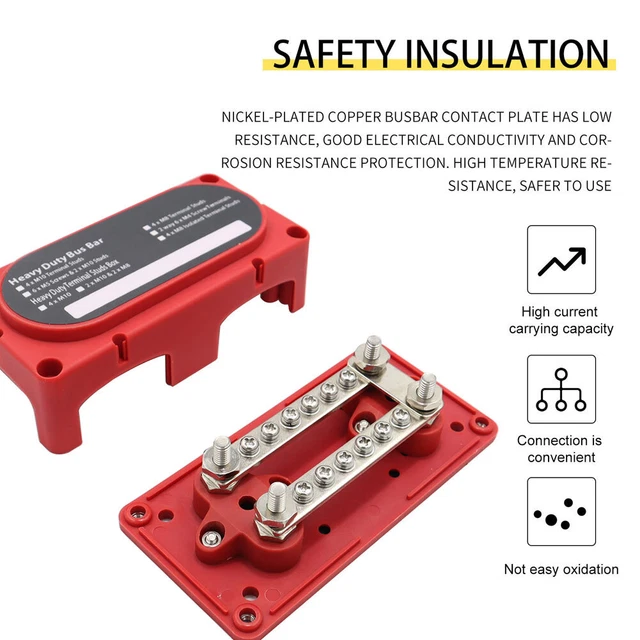 300A 48V DC Busbar Box Heavy Duty Module Design Power Distribution Block Useful $41.02 - PicClick AU