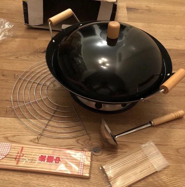 CHINA WOK SET - Wok Pfanne China-Wok mit Zubehör EUR 20,00 - PicClick DE
