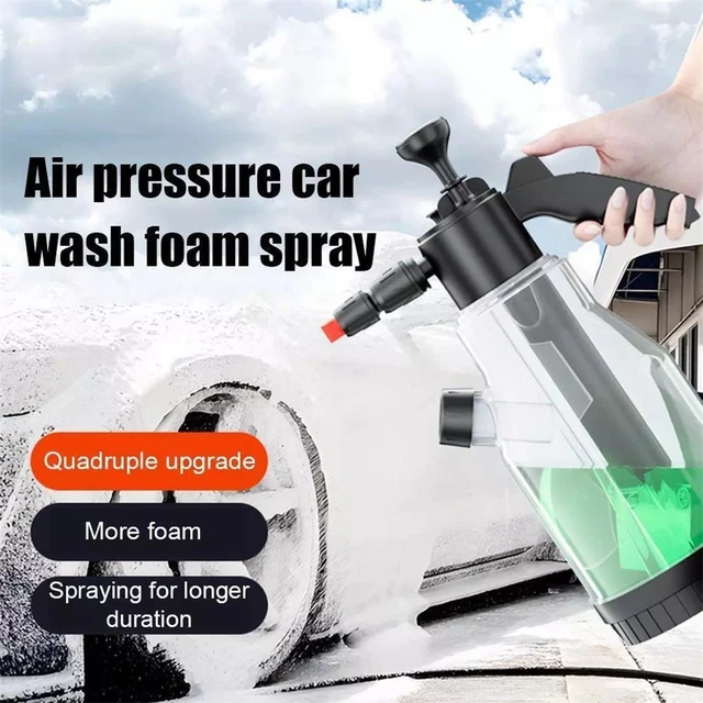 CAR WASH FOAM Spray Bottle 2L Capacity Pneumatic High Pressure Trigger ...