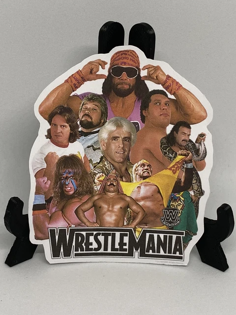 WWE WRESTLEMANIA STICKER Decal Randy Savage Hulk Hogan Ultimate Warrior ...