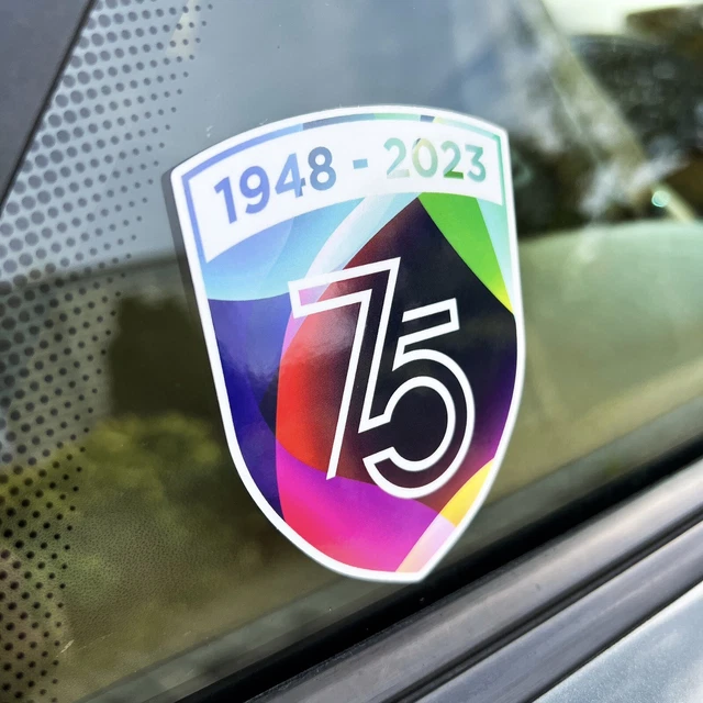 PORSCHE 75TH ANNIVERSARY 75 Years Sticker Crest Boxster Decal Emblem ...