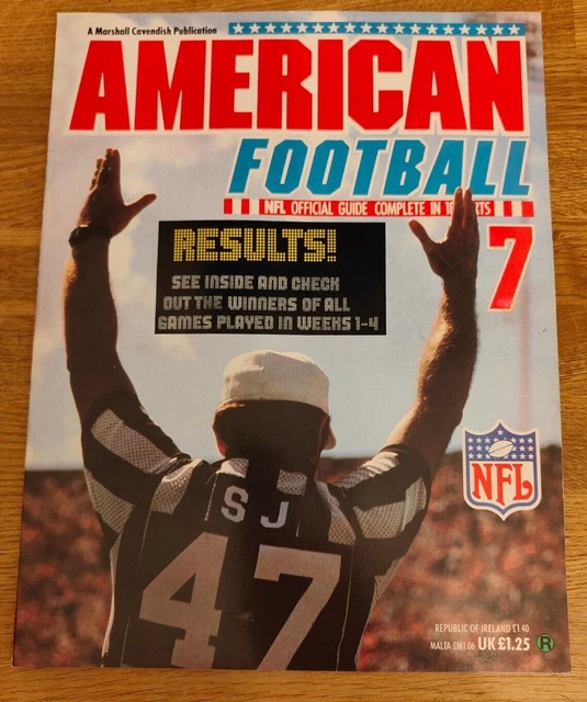 MAGAZINE - 1986 Marshall Cavendish NFL American Football Part 7 / 18 £4 ...