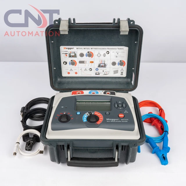 MEGGER MIT525 5 kV Diagnostic Insulation Resistance Tester 5000V 10TΩ ...