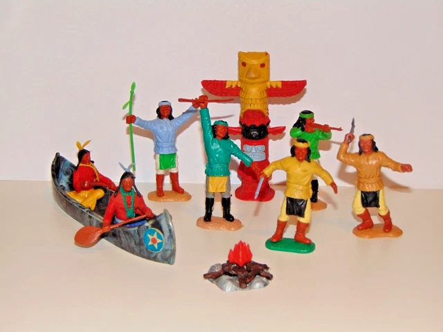 TIMPO TOYS WILD West Apaches Totem Pole Camp Fire And Canoe £54.99 ...