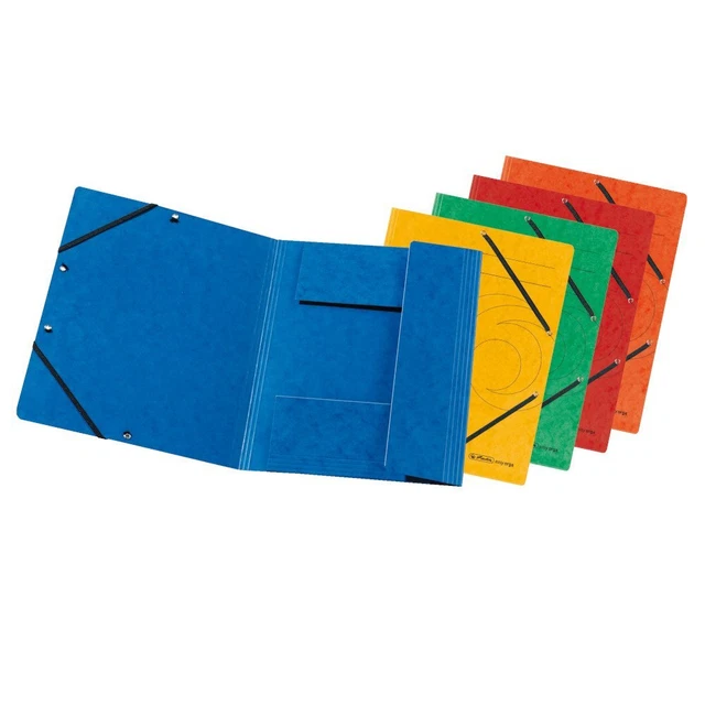 HERLITZ 10902864 EINSCHLAGMAPPE A4 mit Gummizug, farbig sortiert, 10 ...