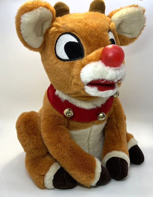GEMMY VINTAGE RUDOLPH The Red Nosed Reindeer Plush Singing Animated ...