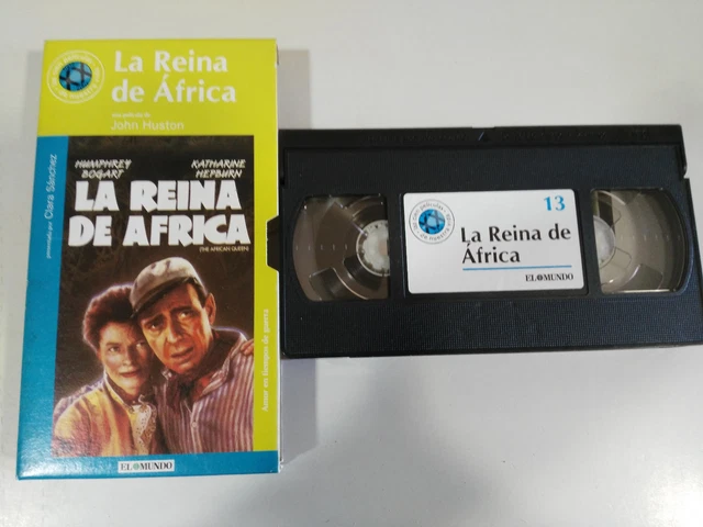 LA REINE D'AFRIQUE Bogart Hepburn Huston VHS Boîte En Carton Castellano ...