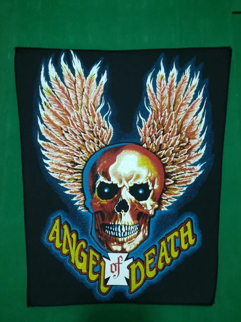 BIKER ANGEL OF Death - Vintage Original Backpatch 80/90s - Cm. 26x32x37 ...