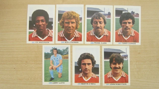 FKS SOCCER STARS 1977-78 NOTTINGHAM FOREST FOOTBALL STICKERS Ex Album ...