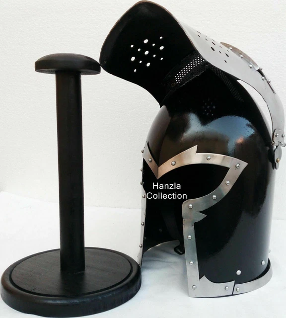 ROMAN KNIGHT HELMET~BARBUTE Medieval Armor Helmet with Inner Liner ...