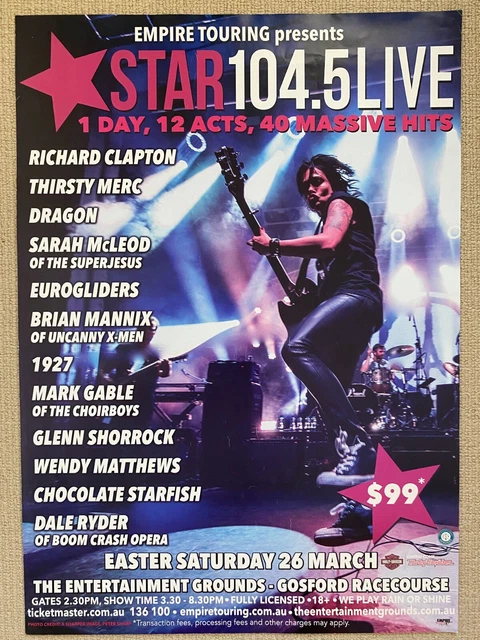 CANCELLED CONCERT POSTER : RICHARD CLAPTON SARAH McLEOD DRAGON ...