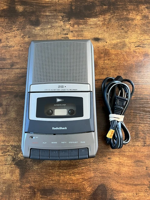 VINTAGE RADIOSHACK TAPE Recorder CTR-120 with AC Power Cable Tested ...