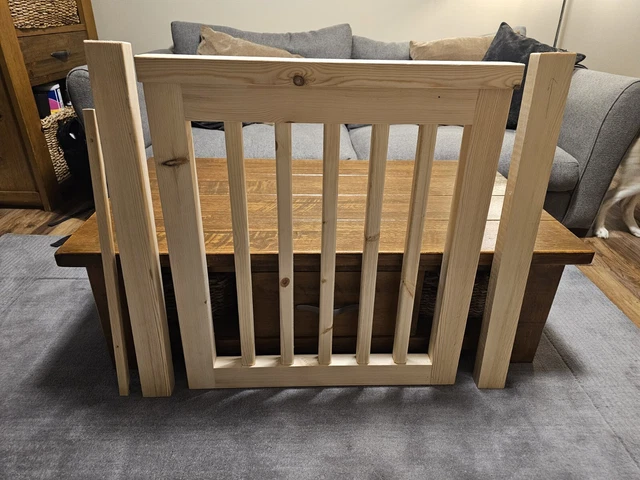BESPOKE WOODEN STAIR Gate, Baby Pet gate, with fitting kit £68.32 ...