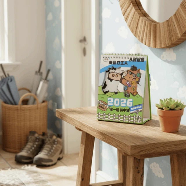 TRADITIONAL DESKTOP CALENDAR Cartoon Table Calendar Desktop Decoration ...