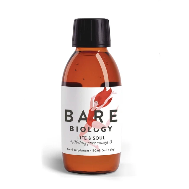 BARE BIOLOGY MAXIMUM Strength Pure Omega 3 Fish Oil Liquid 150 ml (Pack ...