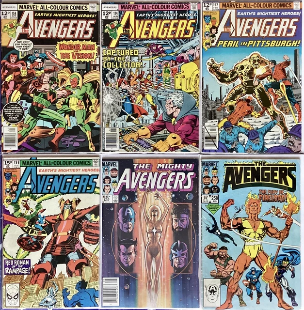 THE AVENGERS, 6 Comic Bundle, 1977-85, John Buscema, Good, Bagged ...
