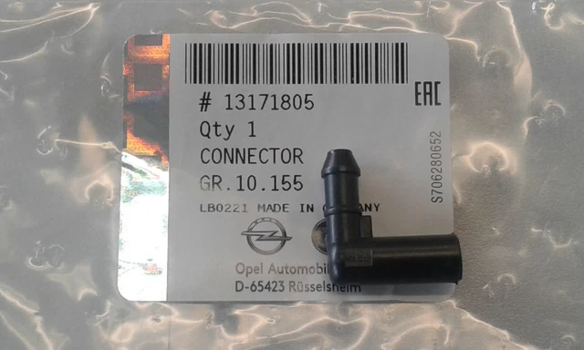 ORIGINAL OPEL CONNECTEUR de tuyau système de lavage de vitre 13171805 ...