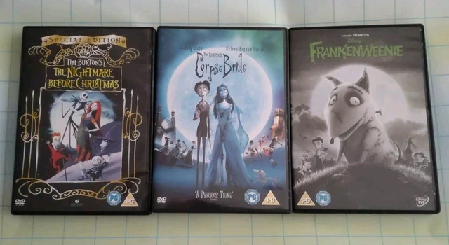 TIM BURTON'S NIGHTMARE Before Christmas, Corpse Bride & Frankenweenie ...