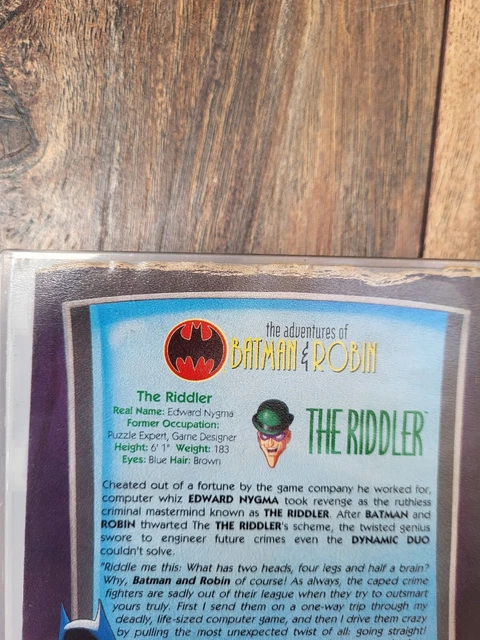 THE ADVENTURES OF Batman And Robin, The Riddler Vhs(1995) £7.59 ...