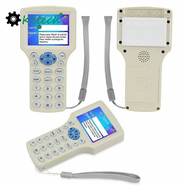 10 FREQUENCY COPY Encrypted NFC Smart Card RFID Copier ID/IC Reader ...