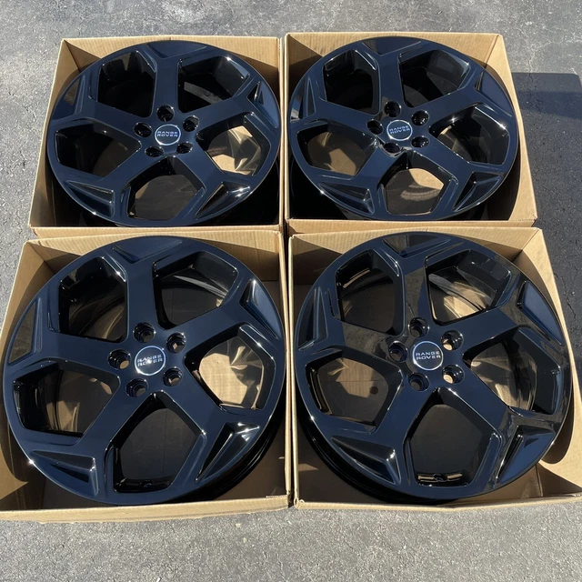 20& RANGE ROVER Factory Wheels Gloss Black Rims Sport OEM Set 72310 ...