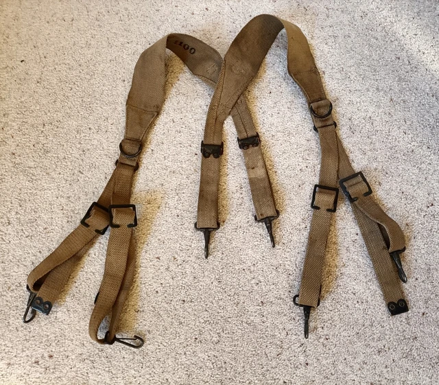 WW2 BRITISH MADE Us M36 Suspenders M36 Shoulder Straps £65.00 - PicClick UK