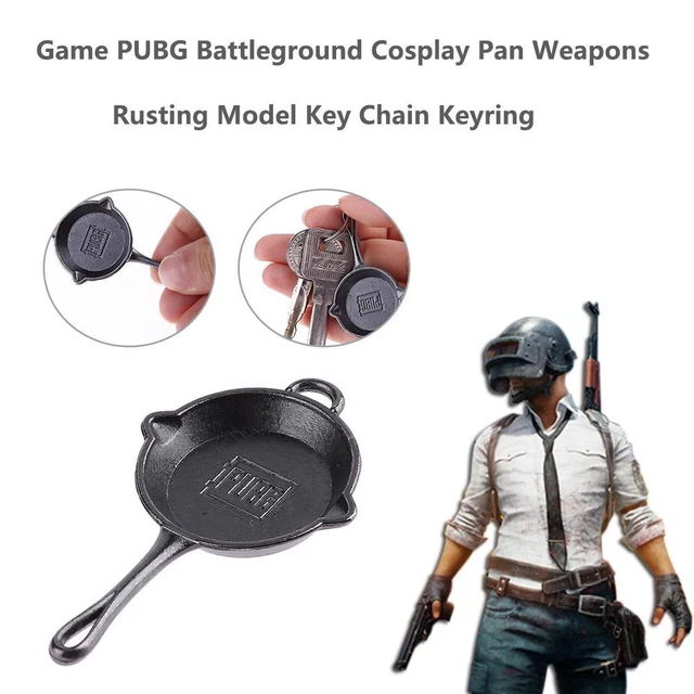 PUBG BATTLEGROUND COSPLAY Pan Weapons Rusting Model Key Chain(Grey ...