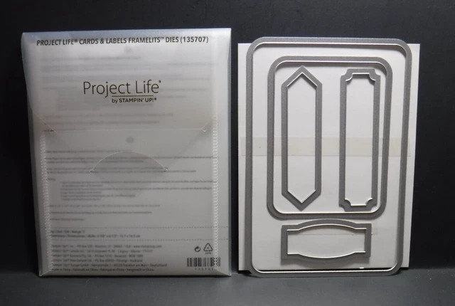 STAMPIN UP! PROJECT Life Cards & Labels Framelits Dies 135707 $19.00 ...