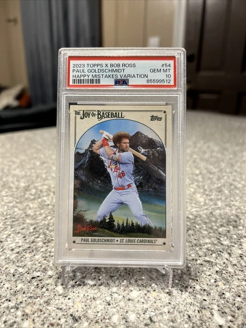 2023 TOPPS X Bob Ross #54 Paul Goldschmidt Happy Mistakes Variazione SP ...