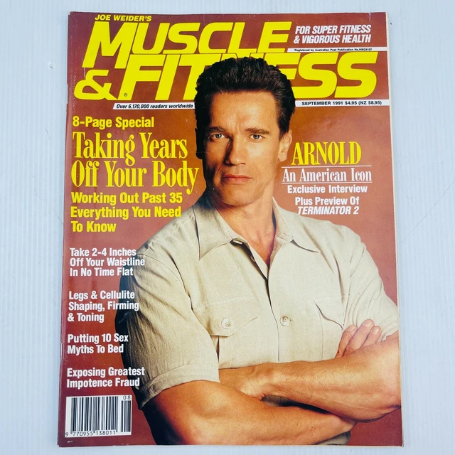VINTAGE MUSCLE & Fitness Magazine Sep 1991 Arnold Schwarzenegger Cover ...