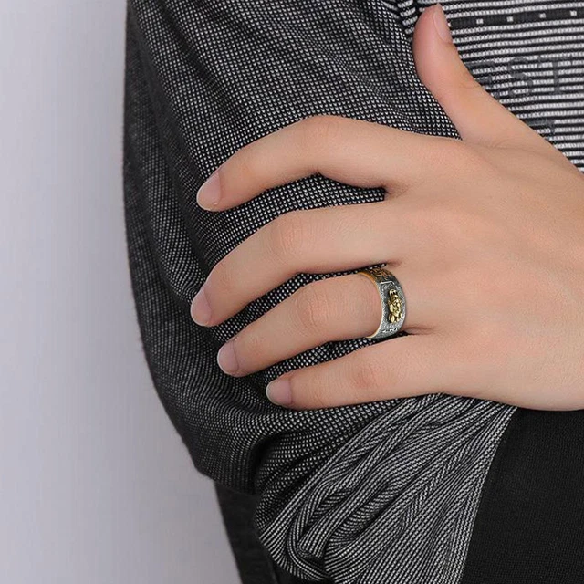 SILVER FENG SHUI Amulet Rings Wealth Lucky Open Adjustable 2022 ...