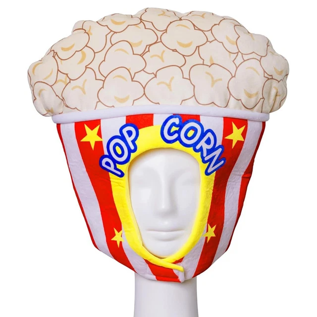 POPCORN HAT FUNNY Costume Accessories for Masquerade Party Supplies ...