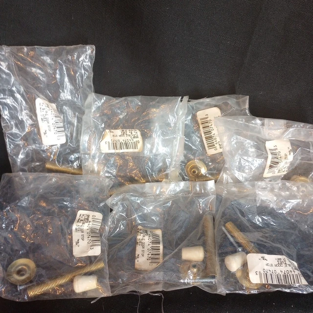 NOS H.B. IVES Flexible Spring Door Stop Brass Finish Set of 7 USA $17. ...