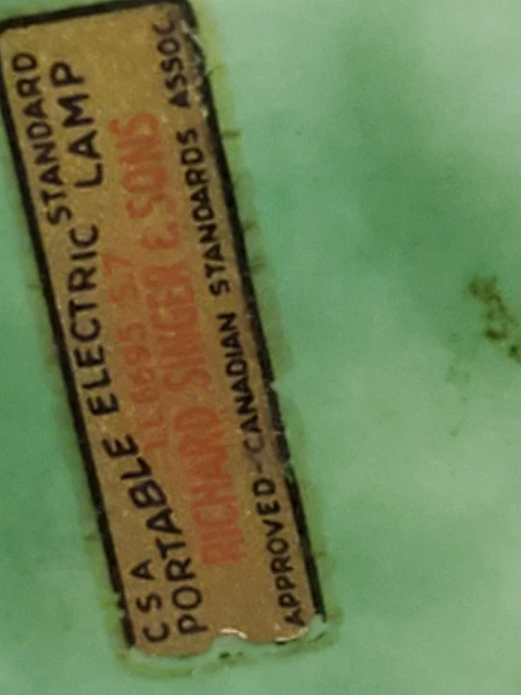 VTG 1950S RICHARD Singer & Sons Ceramic / Glass Bambi Deer Floral Lamp ...