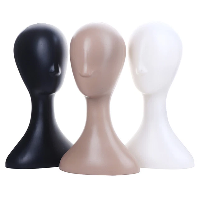 FEMALE PLASTIC ABSTRACT Mannequin Head Model For Wig Hat Display Stand ...
