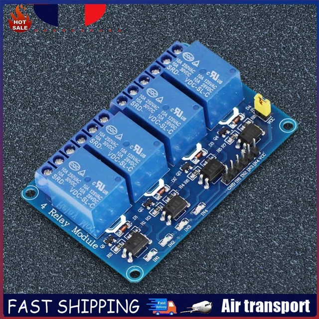 RELAY MODULE LED Indicator Relay Interface Board with Optocoupler (4 ...